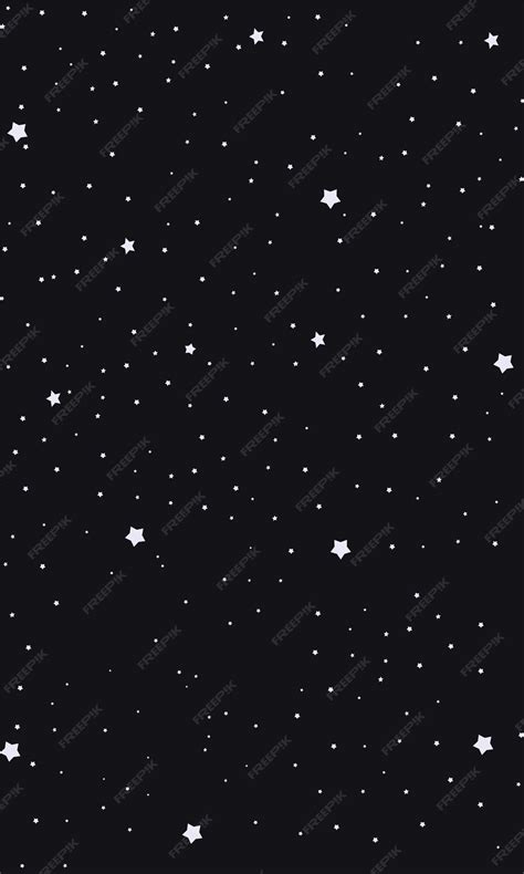 Plantilla De Fondo Con Estrellas Brillantes En Cielo Oscuro Vector