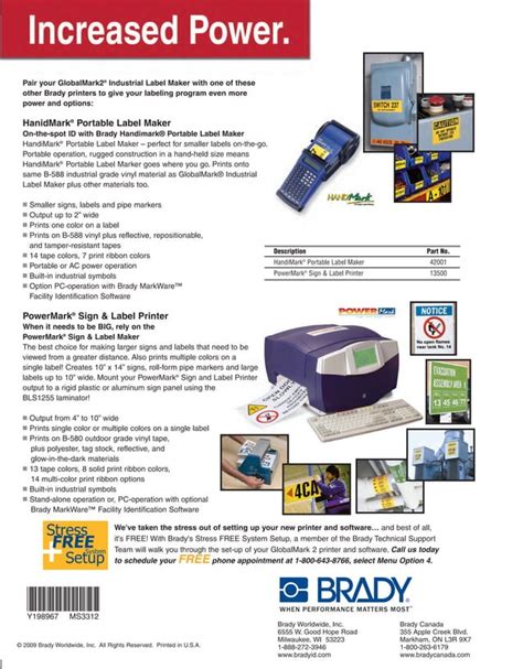 Globalmark 2 Industrial Label Printer Brochure Pdf Computer