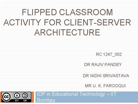 Flipped Classroom Activity For Clientserver Architecture Rc 1247002