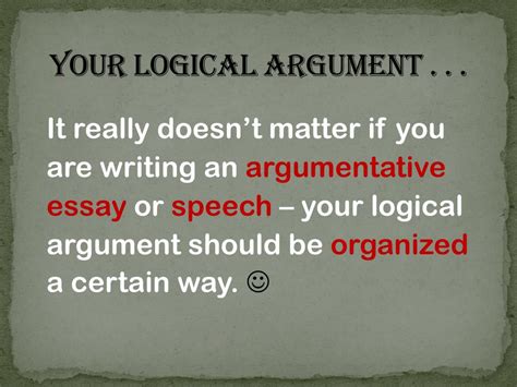 PPT Your Logical Argument PowerPoint Presentation Free Download ID