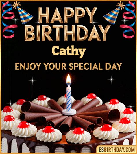 Happy Birthday Cathy  🎂 Animated Images Wishes And Music 【27 S】