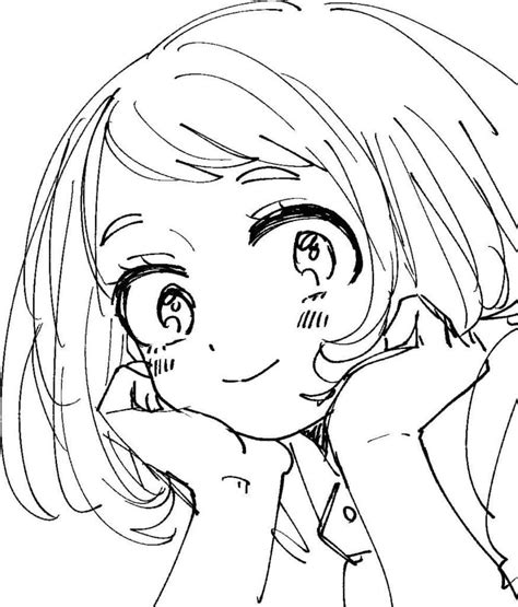 Ochako Uraraka Coloring Pages Coloringlib