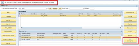 Sap Manufacturing Execution Sampling Process Sap Community