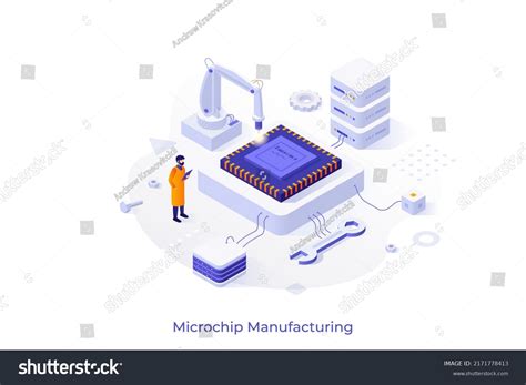 Microchips Production Over 2987 Royalty Free Licensable Stock