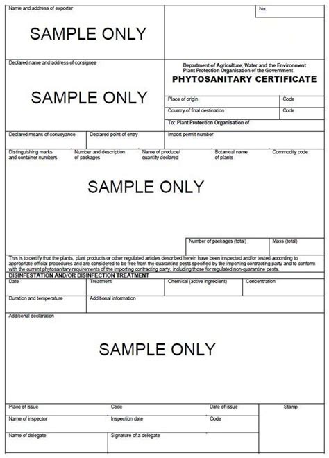 Phytosanitary Certificate Rarexoticseeds