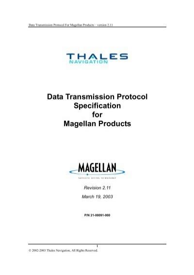 Data Transmission Protocol Specification For Gps Information