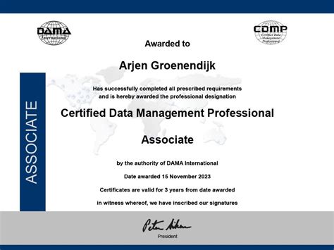 Graag Laat Ik Weten Dat Ik Mijn Certificering Dama Cdmp Certification