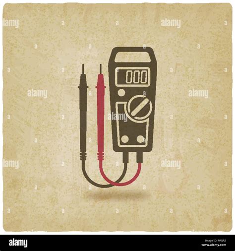 Digital Multimeter Symbol Old Background Vector Illustration Eps 10