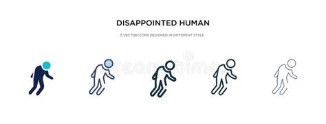 Disappointed Human Icon In Different Style Vector Illustration Two