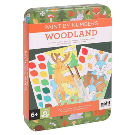 Petit Collage Woodland Paint By Numbers Craft Kit Temptation Ts