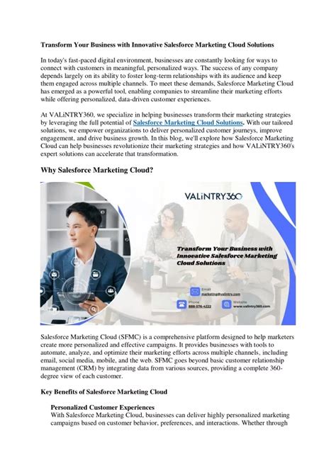 ppt transform your business with innovative salesforce marketing