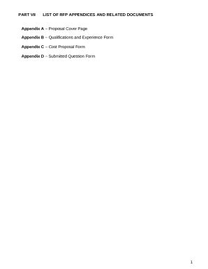 APPENDIX C Sample RFP Pdf Doc Template PdfFiller