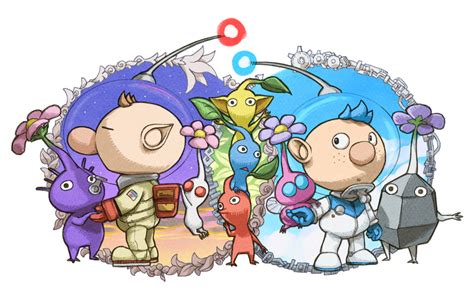 Naru Wish Field Alph Pikmin Blue Pikmin Olimar Purple Pikmin Red Pikmin Rock Pikmin