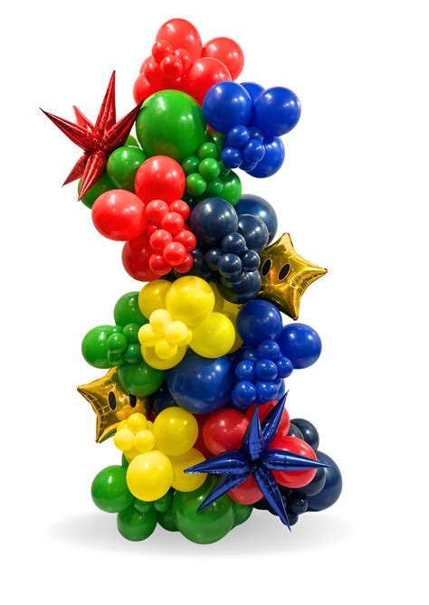 Super Mario Balloon Column 6ft Tall Freestanding T O Balloons