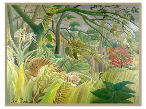 Tiger In A Tropical Storm Print By Henri Rousseau Posterlounge