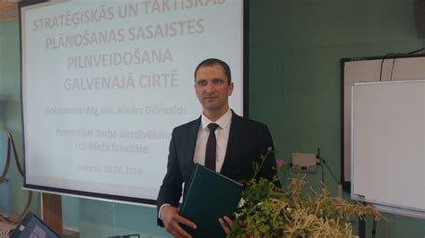 Doktora Grādu Mežzinātnē Ieguvis Ainārs Grīnvalds Lbtu