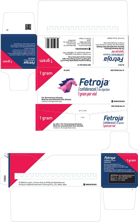 Rx Item Fetroja 10x1 Gm Single Dose Vial Keep Refrigerated