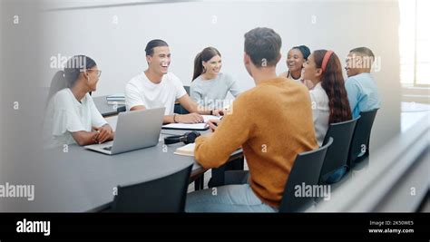 University Group Project And Students Meeting For Collaboration