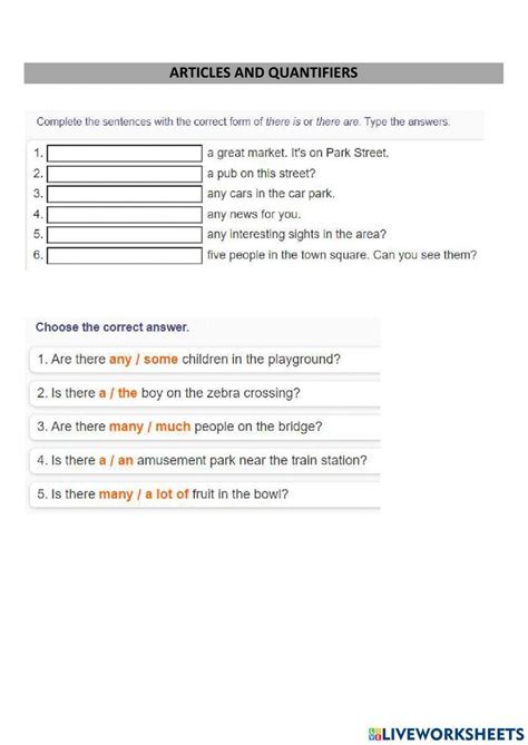 Quantifiers And Free Interactive Worksheets 2178155