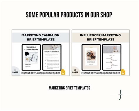 Marketing Campaign Brief Template For Small Businesses Etsy