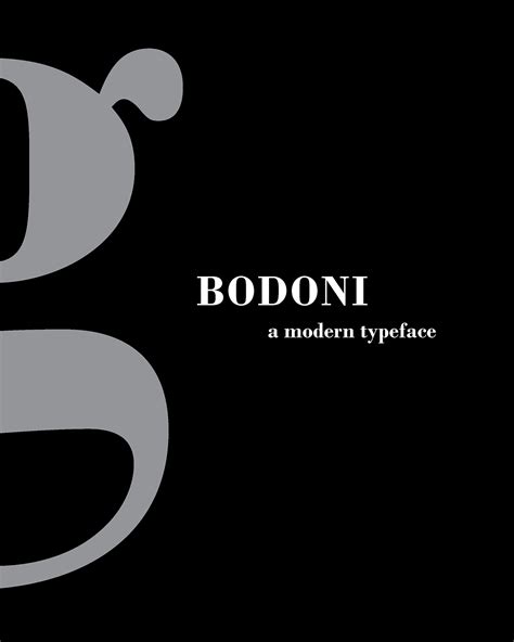 Bodoni Typeface Book On Behance