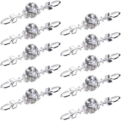 Hyke Drawer Dresser Knobs Pull Handles Crystal Glass Diamond Decorative Knobs With Plate