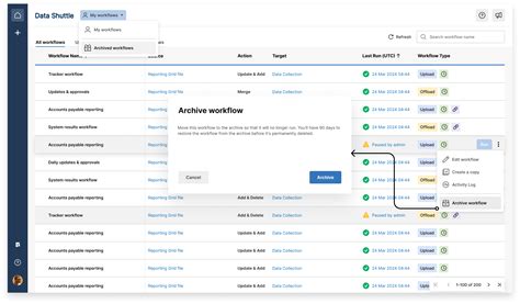 Archive Data Shuttle Workflows Smartsheet Community