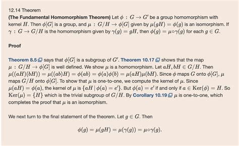 Solved 1214 Theorem The Fundamental Homomorphism Theorem