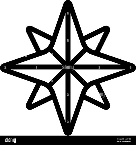 Compass Icon Vector Isolated Contour Symbol Illustration Stock Vector