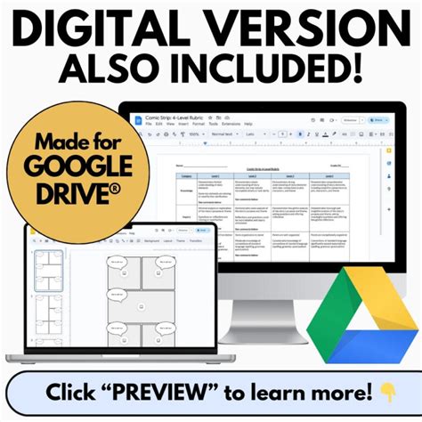Comic Strip Assignment Templates Instructions And Rubric