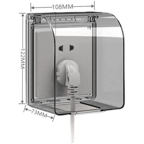 Tapa Impermeable Para Tomacorriente Tipo 86 122 × 108 × 73 Cm Tapa