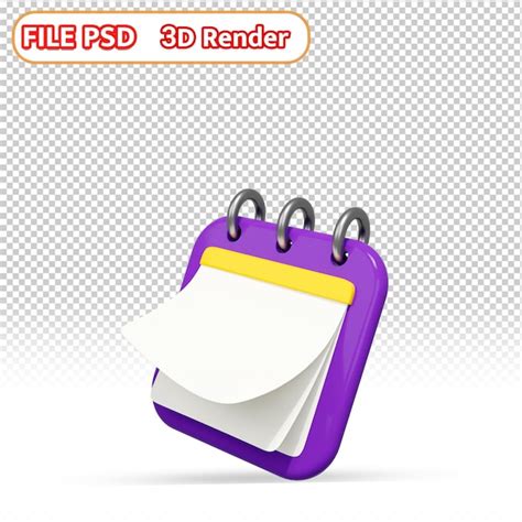 Premium Psd Calender Purple