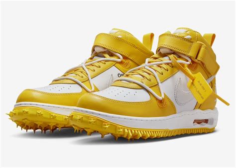 Off White X Nike Air Force 1 Mid Varsity Maize Dr0500 101 Le Site