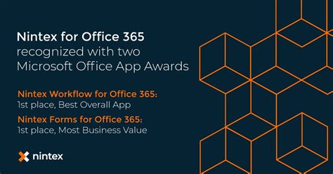 Microsoft Provides Nintex With 1st Place Office App Awards
