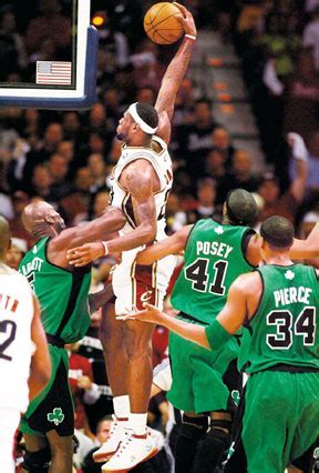 Lebron James Dunks On Kevin Garnett