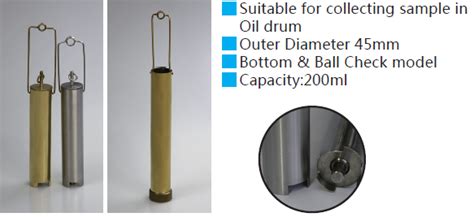 Liquid Petroleum Sampling Bottles Weight Thief Sampling Beaker Fushun