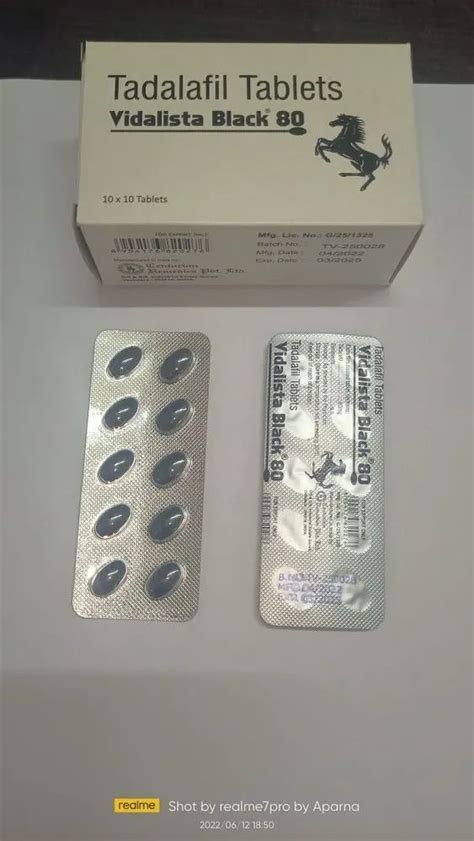 Vidalista Black 80mg Tadalafil At ₹ 53stripe Ed Medicines In Nagpur
