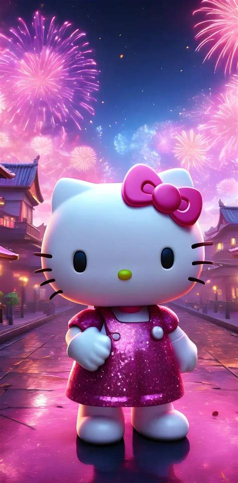 Glitterbilder Av Hello Kitty Glitter Hello Kitty Wallpaper