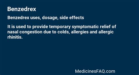 Benzedrex Uses Dosage Side Effects Food Interaction And Faq