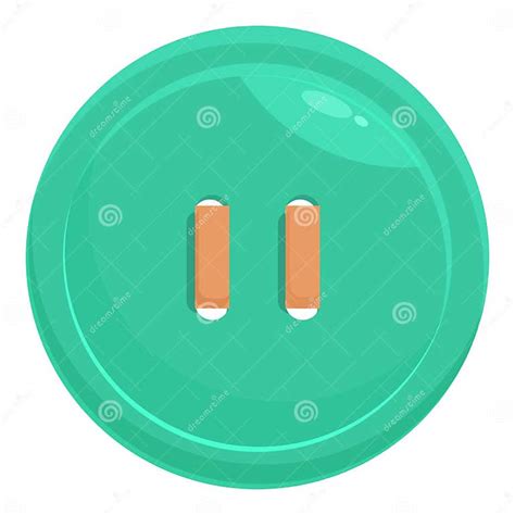Top Classic Button Icon Cartoon Vector Classic Denim Stock Vector