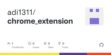Github Adi1311chromeextension