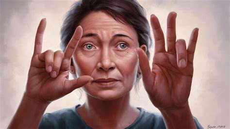 premium photo deaf woman communicating through sign language