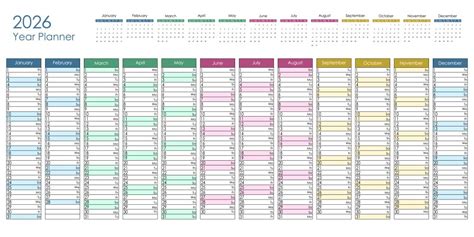 Year Calendar 2026 Vector Images And Graphics For Commercial Use