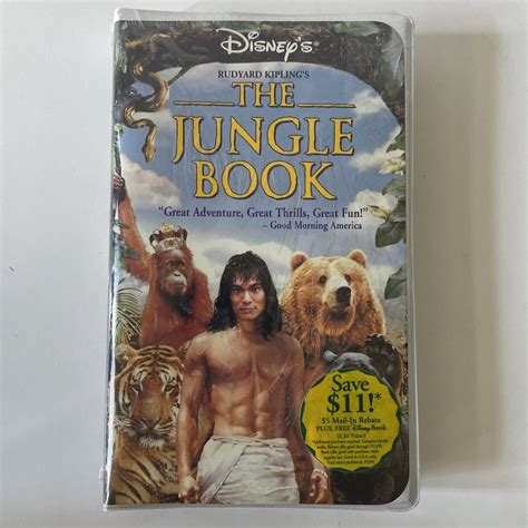Walt Disney Rudyard Kiplings The Jungle Book Vhs Video Tape Clamshell Sealed New Values Mavin