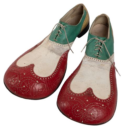 Lot Detail Pair Of Vintage Leather Clown Shoes Mid 20th Century Clow