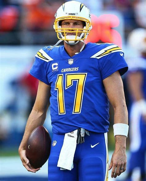 Philip Rivers From The Los Angeles Chargers In The Color Rush Uniforms