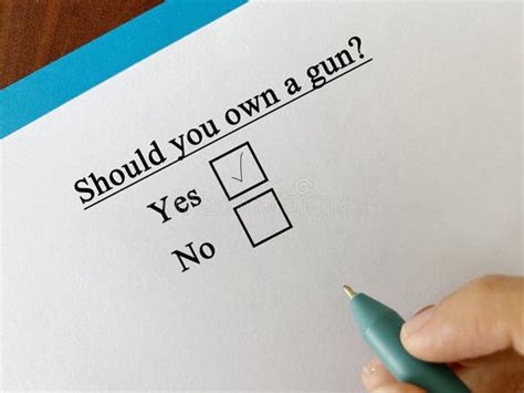 Questionnaire About Firearm Stock Image Image Of Democrats Homicide