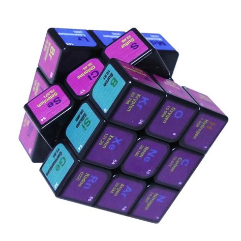 Periodic Rubiks Cube Elements Science Decor