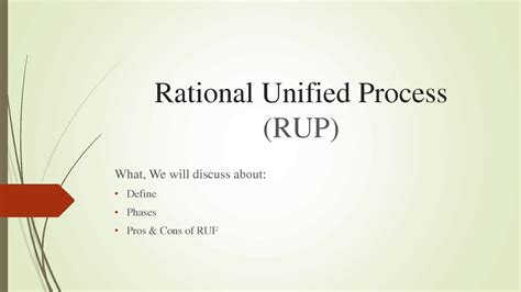 SOLUTION: RUP rational unified process software engineering models - Studypool