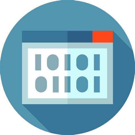 Code Flat Circular Flat Icon